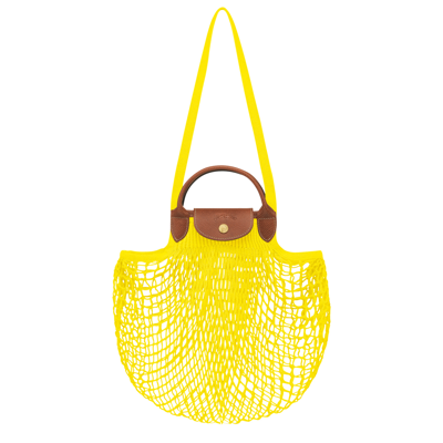 Longchamp Top Handle Bag Le Pliage Filet In Lemon | ModeSens