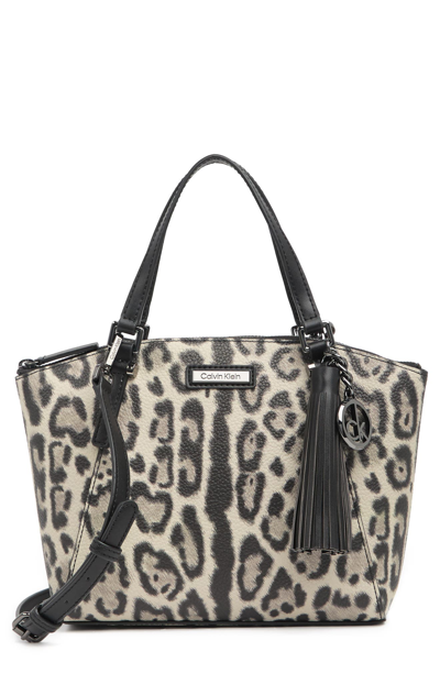 Calvin Klein Snow Leopard Print Handbag In Snow Leopd | ModeSens
