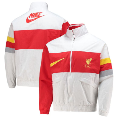 Nike Liverpool Fc Men's Woven Jacket In White,rush Red,wolf Grey,chrome ...