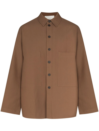 Studio Nicholson Brown Cotton Bowdoin Casual Jacket | ModeSens