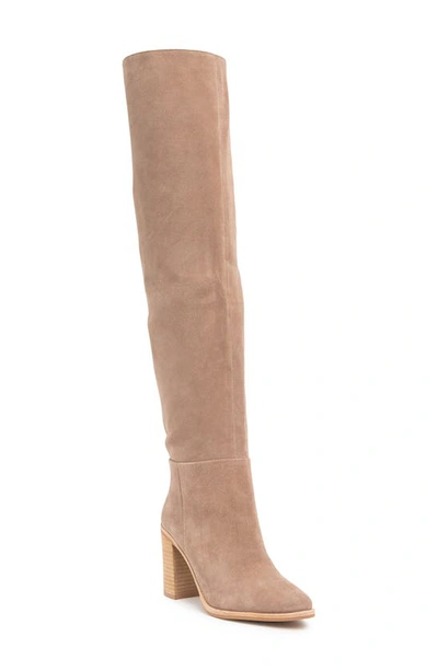 Jeffrey Campbell Tener Over-the-knee Boot In Taupe Suede | ModeSens