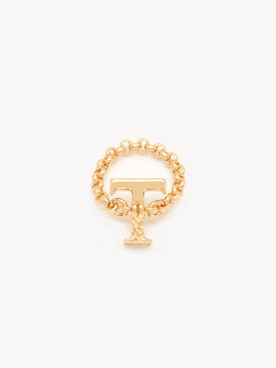 Chloé Alphabet Ring In Gold | ModeSens