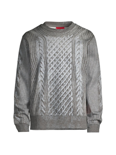 Hugo Boss Dhrome Crewneck Sweater In Silver | ModeSens