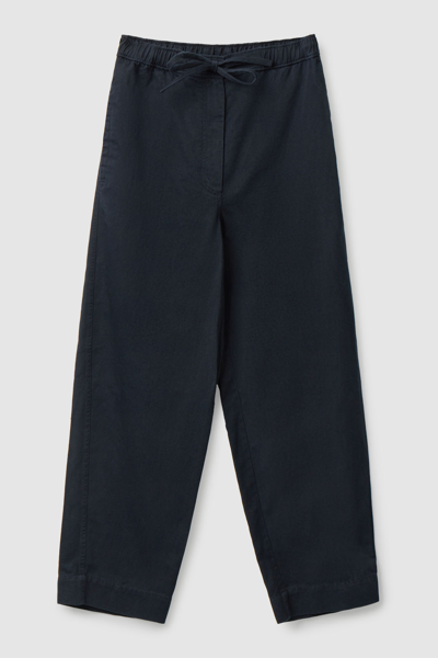 Cos Barrel-leg Drawstring Trousers In Blue | ModeSens