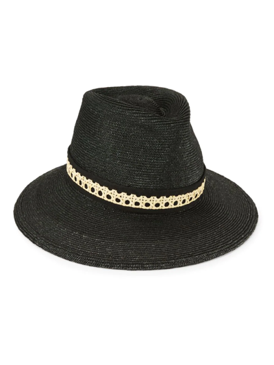 Gigi Burris Casey Milan Straw & Bamboo Sun Hat In Black Natural | ModeSens