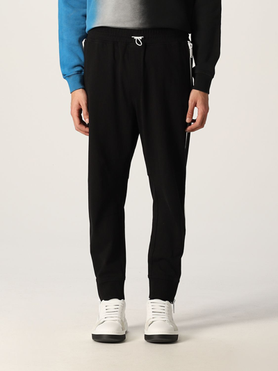Dsquared2 Jogging Trousers With Maple Leaf Logo In Black | ModeSens