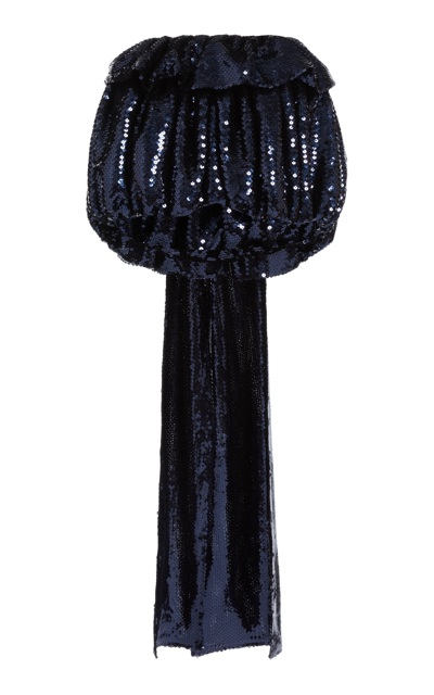 Rabanne Women's Knotted Belt With Navy Sequin Tournure Style Panels. In ...