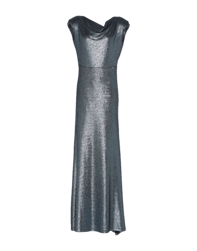 Nualy Long Dresses In Slate Blue | ModeSens