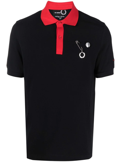 Fred Perry Pin-detail Cotton Polo Shirt In Black | ModeSens