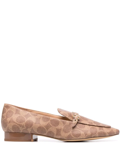 Coach Isabel Coated Canvas Loafer 4, Colour: Tan In Brown | ModeSens