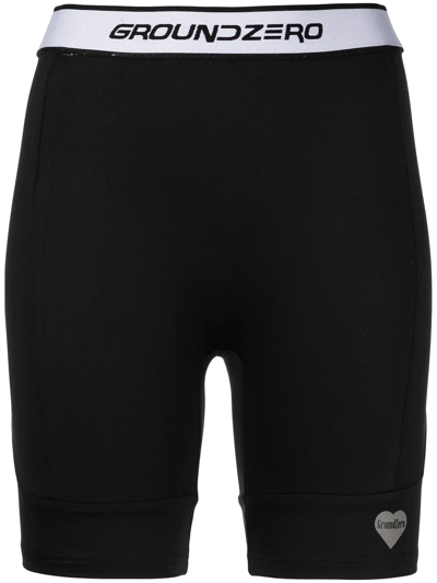 Ground Zero Logo-waistband Cycling Shorts In Black | ModeSens