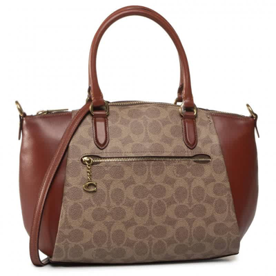 Coach Tan / Rust Ladies Elise Satchel In Signature Canvas In Brown ...