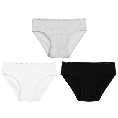 Diacar Kids' Girls Cotton Knickers (3 Pack) In White | ModeSens