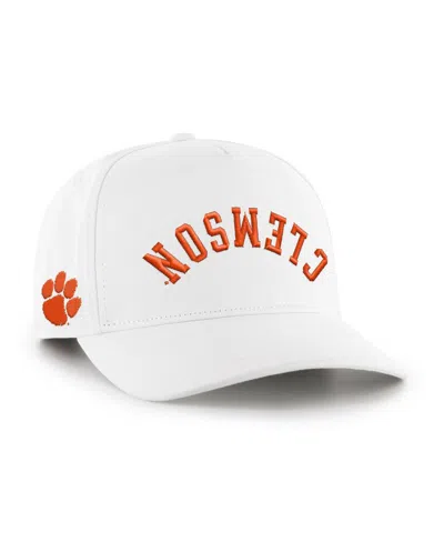 47 Brand Men's White Clemson Tigers Flip Script Hitch Adjustable Hat ...