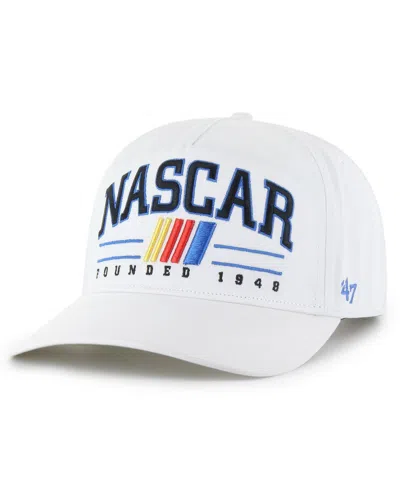 47 Brand Men's White Nascar Merchandise Roscoe Hitch Adjustable Hat ...