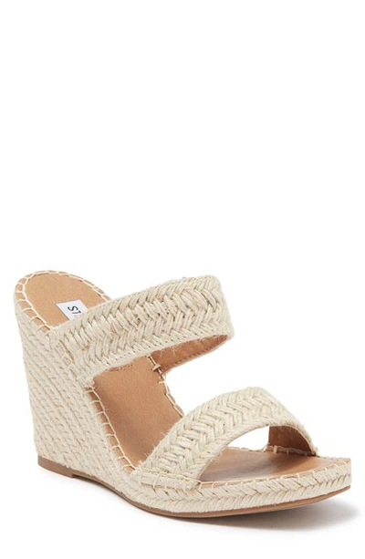 Steve Madden Icey Embellished Espadrille Wedge Sandal In Raffia | ModeSens