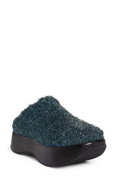 Puppets And Puppets Fuzzy Platform Clog In Green | ModeSens