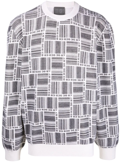 Vtmnts Barcode-print Merino Jumper In White | ModeSens