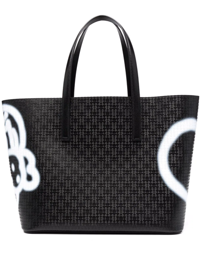 Givenchy Black X Chito Wing Logo Leather Tote Bag | ModeSens
