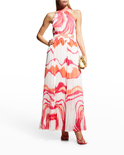 Rococo Sand Emily Long Dress In White And Pink | ModeSens