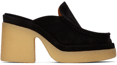 Chloé Women's Jamie High Block Heel Clogs In Black | ModeSens