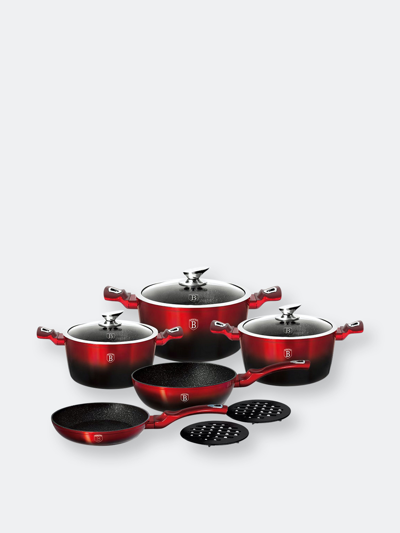 Berlinger Haus 10-piece Kitchen Cookware Set Burgundy Noir Collection ...