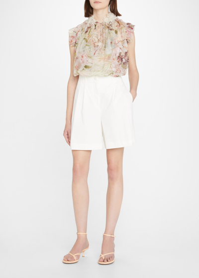 Zimmermann Dancer Flutter Tank In Alabaster Garden | ModeSens
