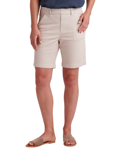 Jag Women's Maddie Mid Rise Super Stretch Twill Pull-on Shorts In Tan ...