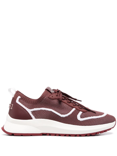 Bally Davyn Contrast-trimmed Mesh Sneakers In Heritage Red | ModeSens