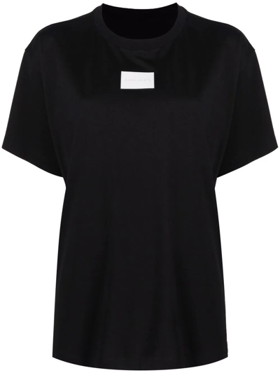 Mm6 Maison Margiela Logo Label T-shirt In Black | ModeSens
