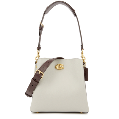 Coach Willow Light Grey Leather Bucket Bag | ModeSens