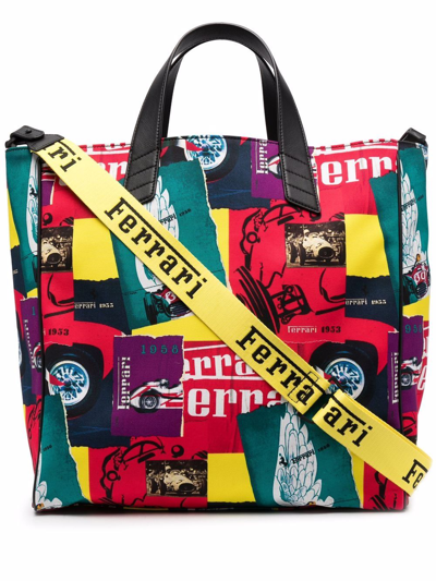 Ferrari -print Tote-bag In Red | ModeSens