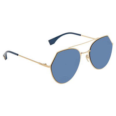 Fendi Eyeline Blue Metal Sunglasses Ff 0194/s 000552a In Blue,gold Tone ...