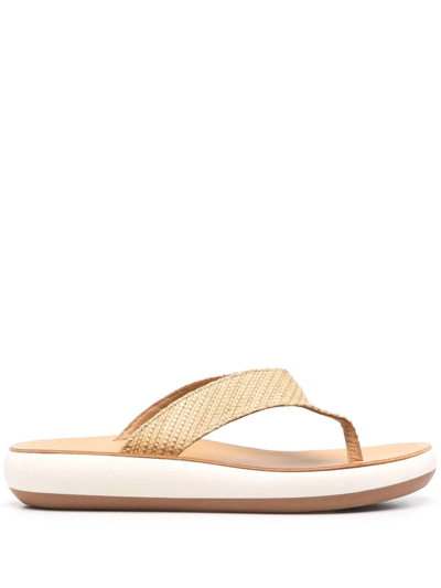 Ancient Greek Sandals Charys Comfort Raffia Platform In Sand | ModeSens