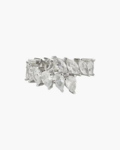 Shymi Women's Marquise & Pear Crystal Wrap Ring In Silver | ModeSens