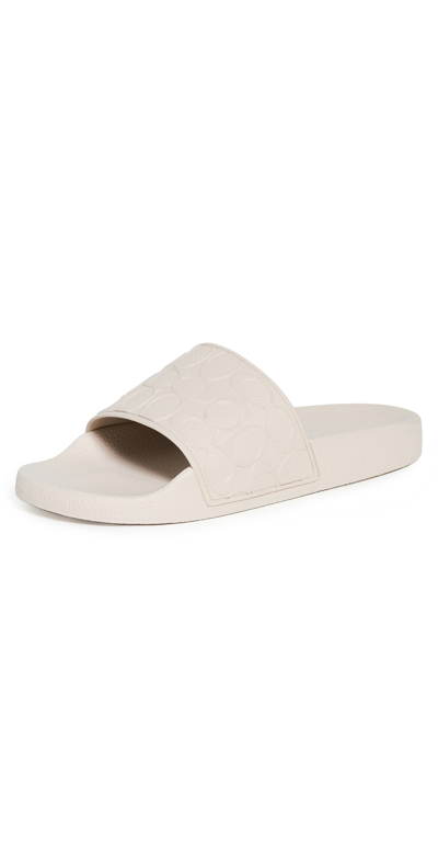 Coach Signature Pool Slides In Steam | ModeSens