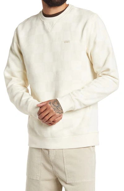 Vans Tonal Checkerboard Plush Crew Neck Sweater In Antique White ...