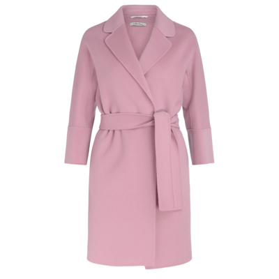 Max Mara S Arona Midi Coat In Pink Wool In Rosa | ModeSens