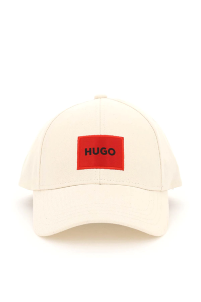 Hugo Boss Logo-appliqué Cotton-twill Baseball Cap In Beige,red | ModeSens