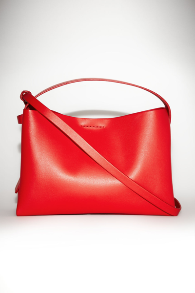 Cos Folded Leather Mini Crossbody Bag In Red | ModeSens