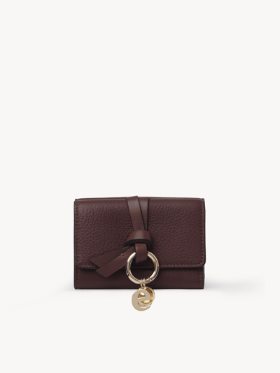 Chloé Alphabet Mini Tri-fold Wallet In Red | ModeSens