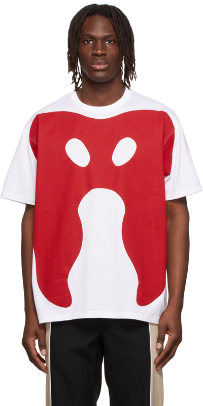 Burberry White Monster Print Cotton T-shirt | ModeSens