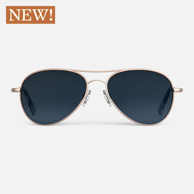 Randolph Engineering Amelia In 22k Satin Rose Gold & Slate Polarized Gr ...