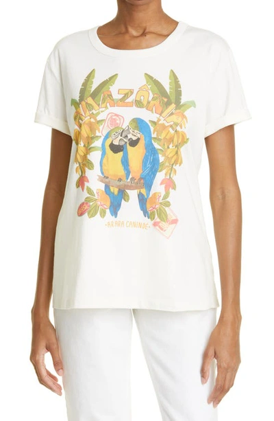 Farm Rio Amazonia Organic Cotton T Shirt In Off-white | ModeSens