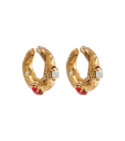 Marni Crystal-embellished Ear Cuffs In Gold | ModeSens