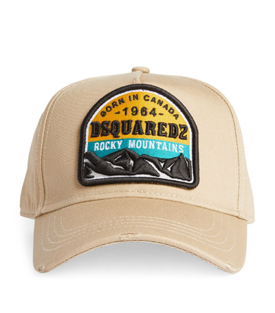 Dsquared2 Mountain Badge Baseball Cap In Beige | ModeSens