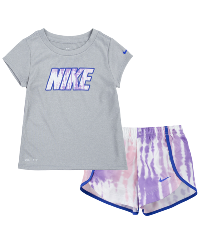 Nike Toddler Girls Dri-fit Sprinter T-shirt And Shorts, 2-piece Set In ...