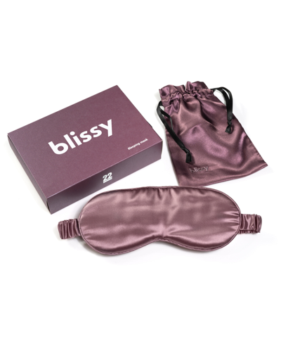 Blissy Pure Silk Sleep Mask Bedding In Plum | ModeSens