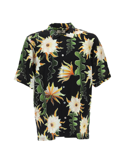 Endless Joy Eco Viscose Short Sleeve Shirt With Mop Buttons Black Shirt ...