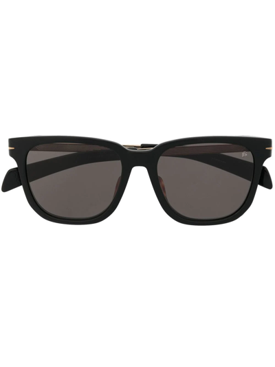 Eyewear By David Beckham Square-frame Tinted Sunglasses In Schwarz ...